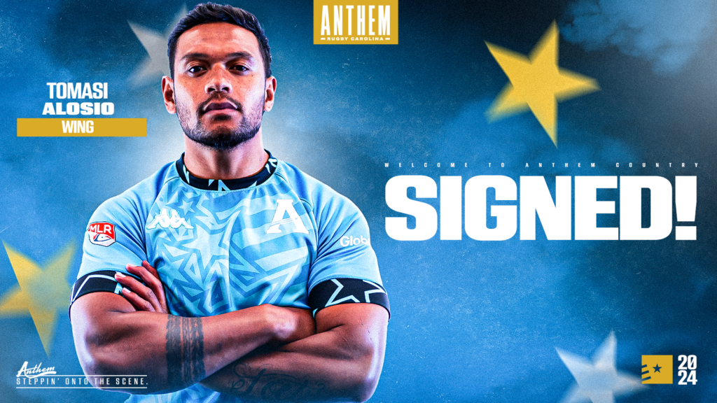 Samoan International Tomasi Alosio Joins Anthem RC - Anthem RC